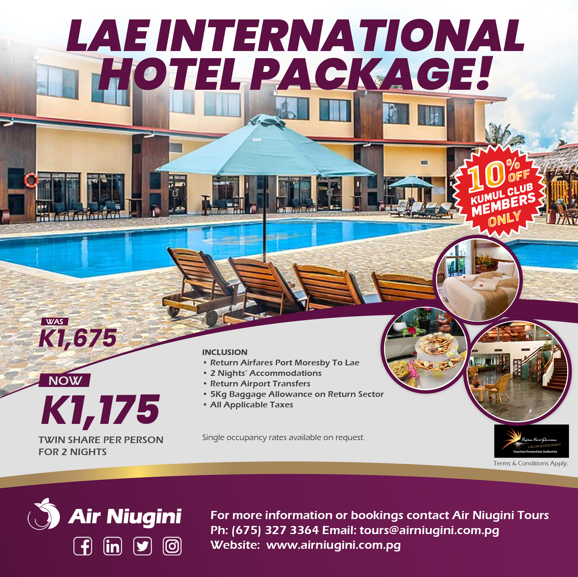 Lae International Hotel 2025 Package! | Papua New Guinea